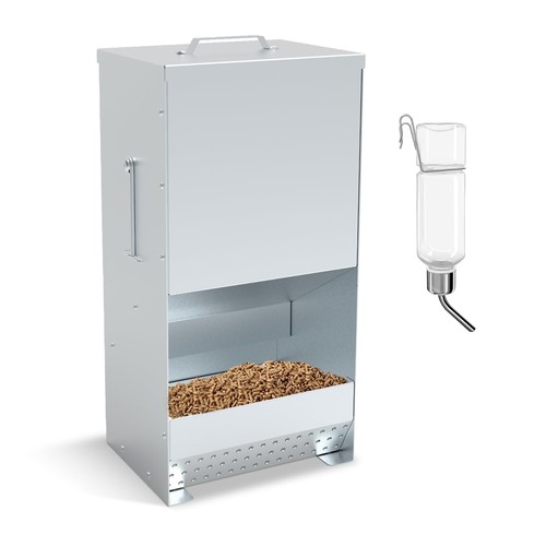 Metal Rabbit Feeder, 5-Pound Capacity Rabbit Feeder, Outdoor Small ...