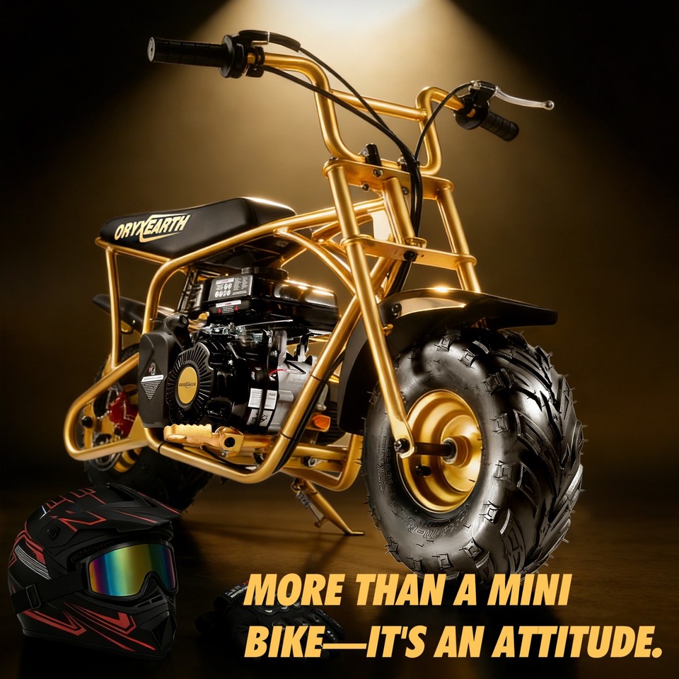 Oryxearth Golden War Bike 99CC Mini Bike 4-Stroke Gas PoweredCollector ...