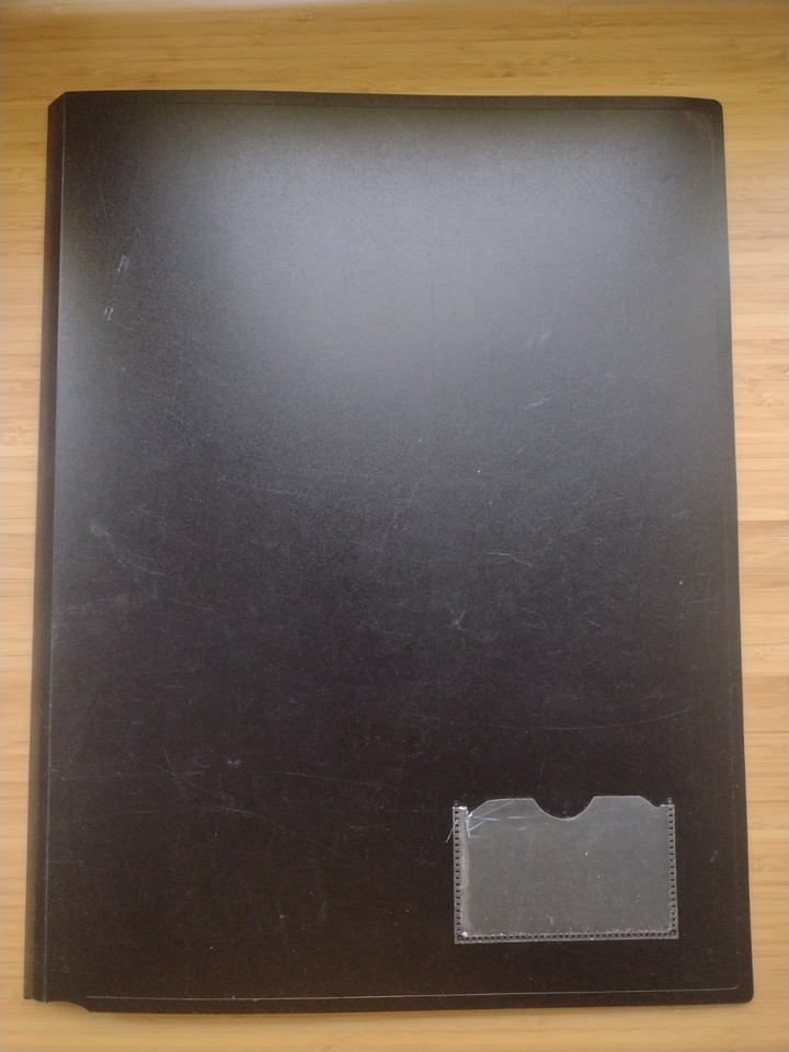 A3 Hardcover Presentation Folder Black 20 Clear Pockets & A4 Pocket ...