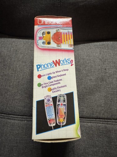 Unisonic PhoneWorks 2 Clear See-through Telephone 6900 ZX Vtg Retro Early 90s | eBay