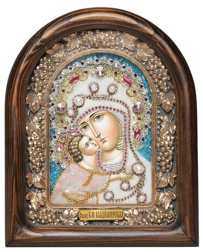 Orthodox Icon of Our Lady of Vladimir. Sanctified Icon Diveevo Russia ...