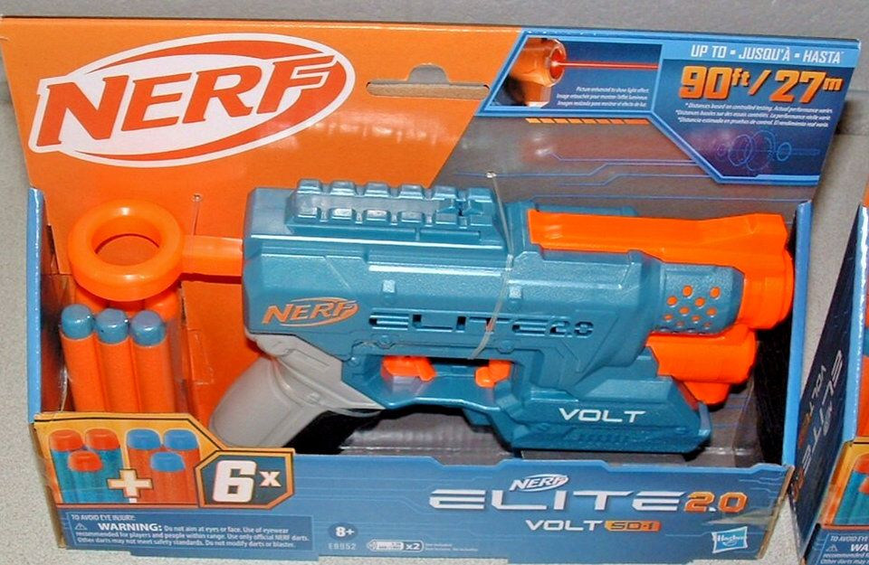 4 Pack: Nerf Elite 2.0 Volt SD-1 Blaster + 6 Darts Each ,Hasbro Toy ...