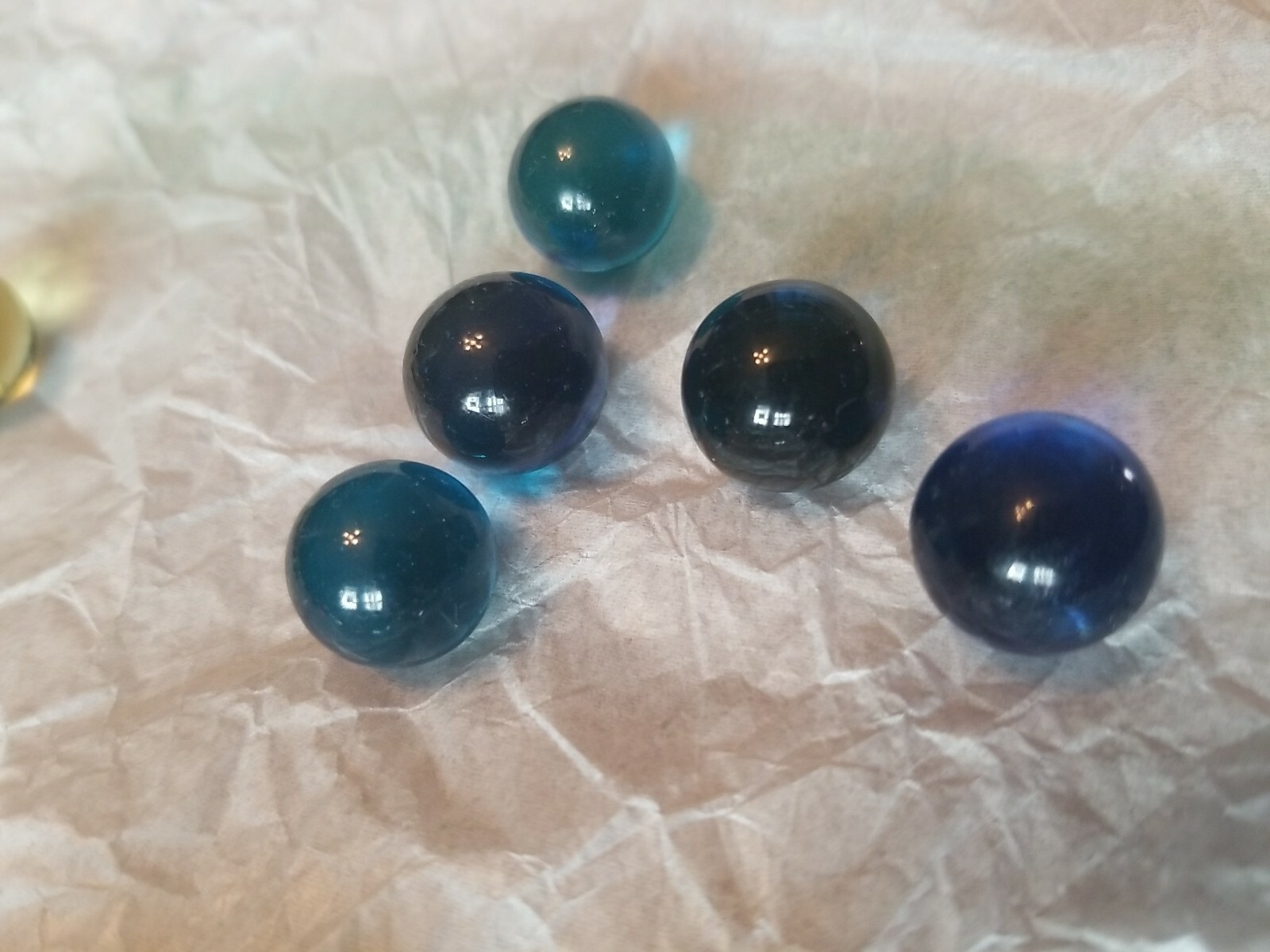 5 VINTAGE BEAUTIFUL BLUE CLEARIE MARBLES FROM 1970S & 1980S | eBay