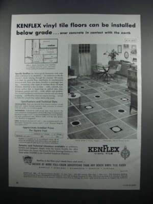 1954 Kentile KenFlex Vinyl Tile Ad - Below Grade | eBay