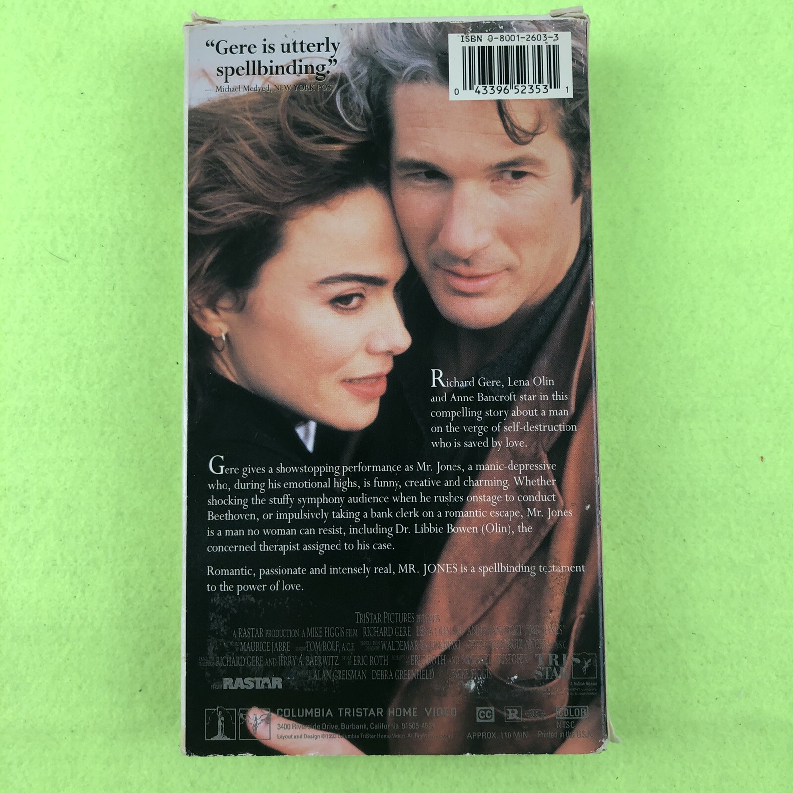 Mr. Jones (VHS, 1994, Standard Version) 43396523531| eBay