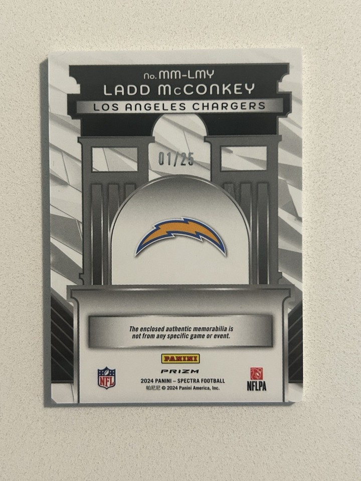 2024 Spectra Ladd McConkey Rookie Monumental Meta Mojo Prizm /25 - NFL ...