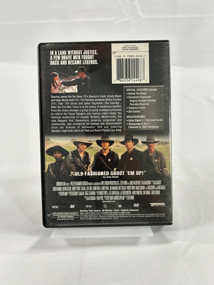 Texas Rangers DVD James Van Der Beek Western Action Drama | eBay