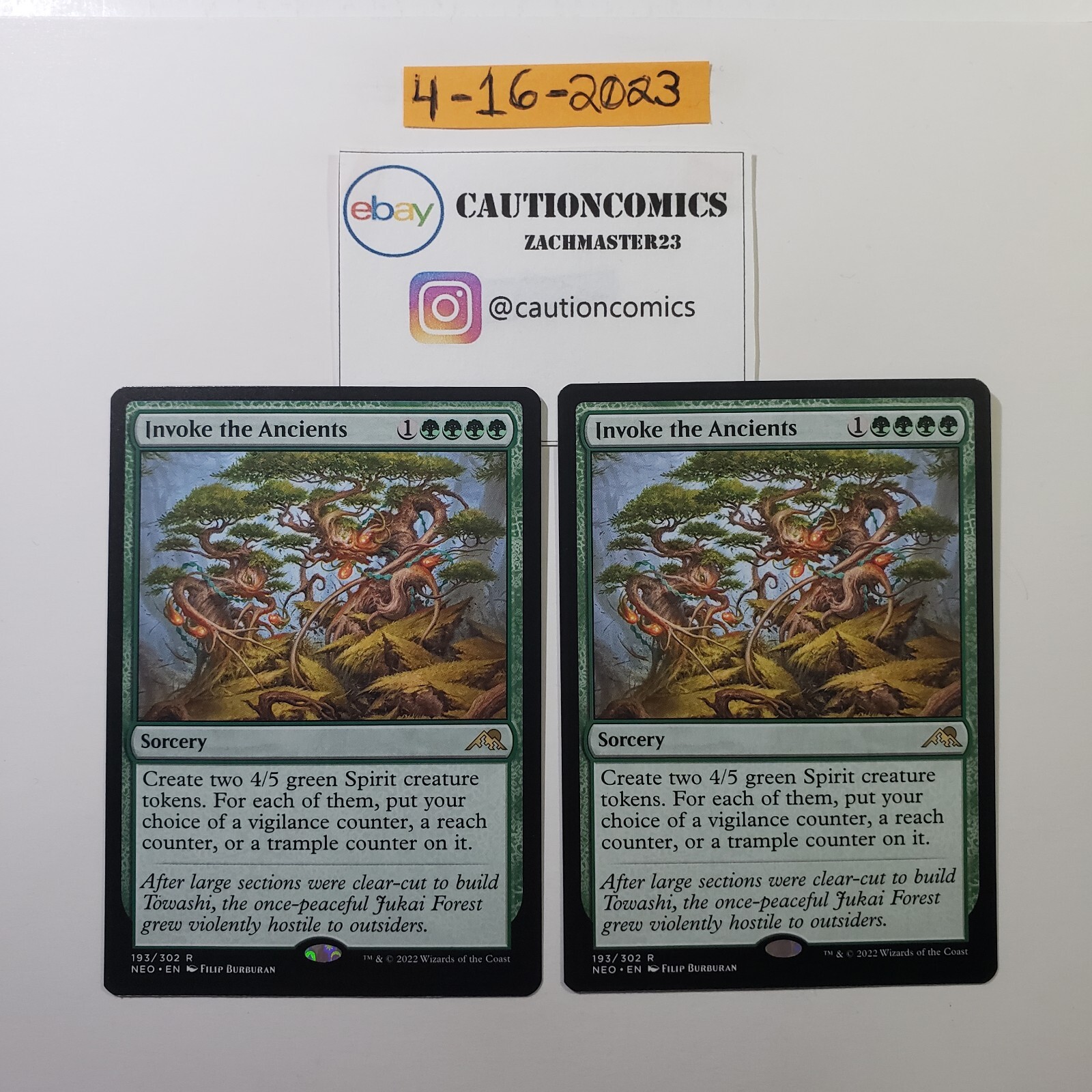 Invoke the Ancients (x2) NEO MTG 193/302 RARE NM (Box9) | eBay