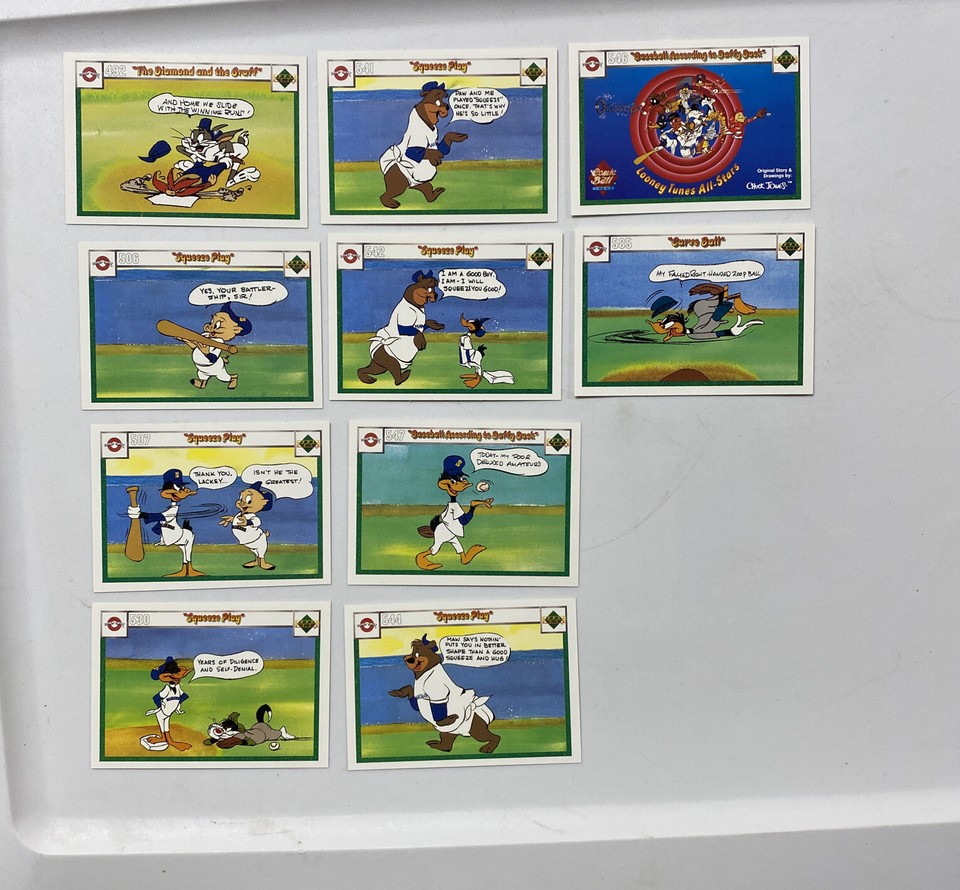 1990 Upper Deck Looney Tunes Comic Ball ⚾️ MLB Baseball Cards ⚾️ 10 ...