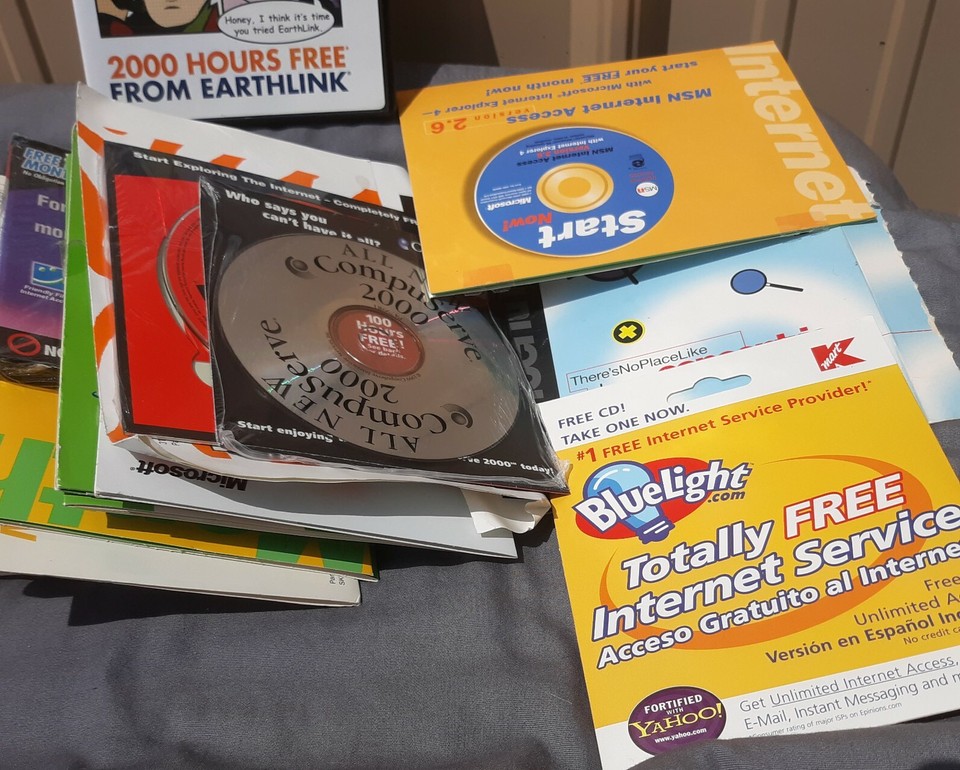 (30) Compuserve Juno Kmart Prodigy MSN EarthLink Cyberspace CDs ...