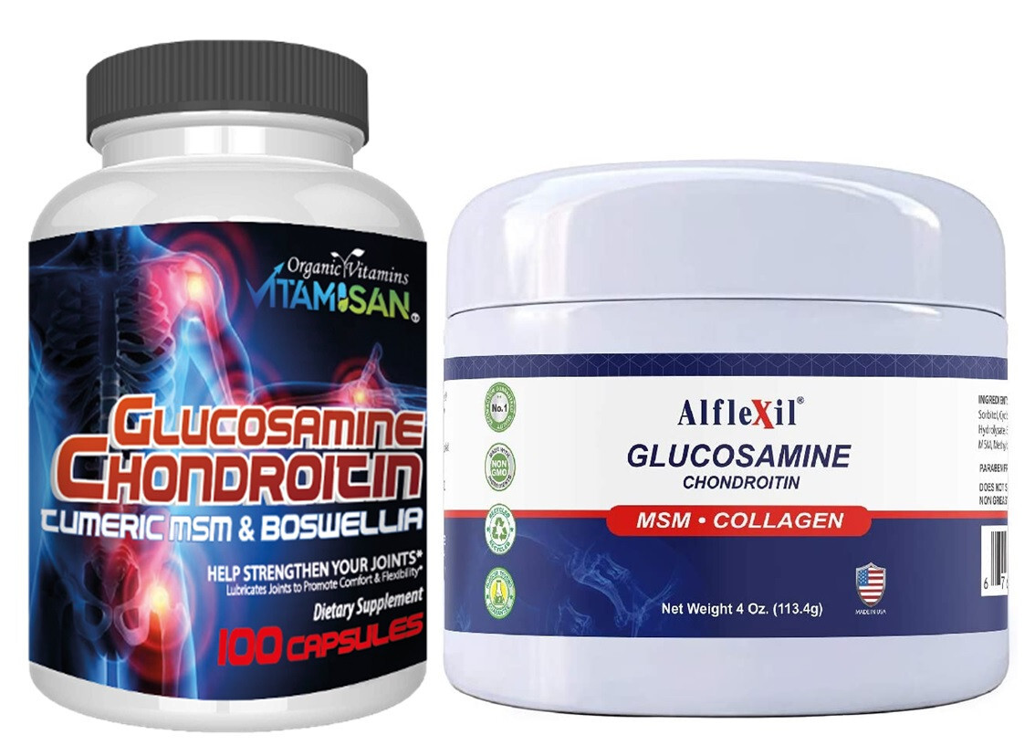 Triple Strength Flex Joint Glucosamine Chondroitin MSM capsule & cream ...