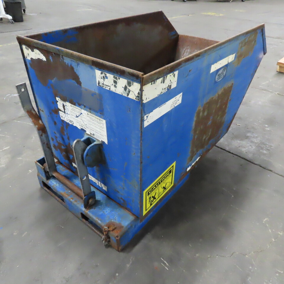 Vestil H-50-MD 1/2 CU Yard Low Profile Self Dumping Trash Hopper 4000 ...
