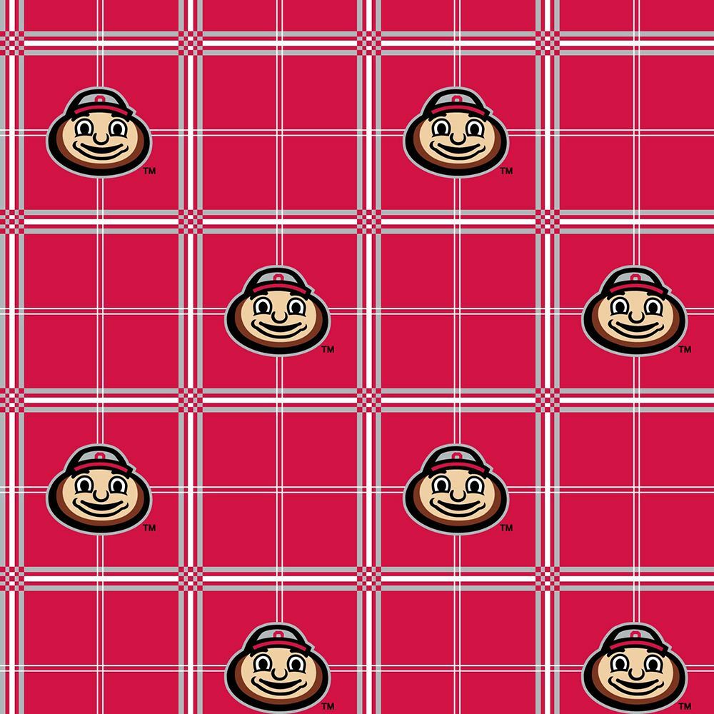 Ohio State Buckeyes OSU Cotton Flannel Fabric-NCAA Flannel Fabric By ...