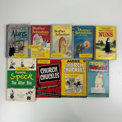 Lot of 9 Vintage Religious Church Humor Nuns Monks Preacher Comic ...