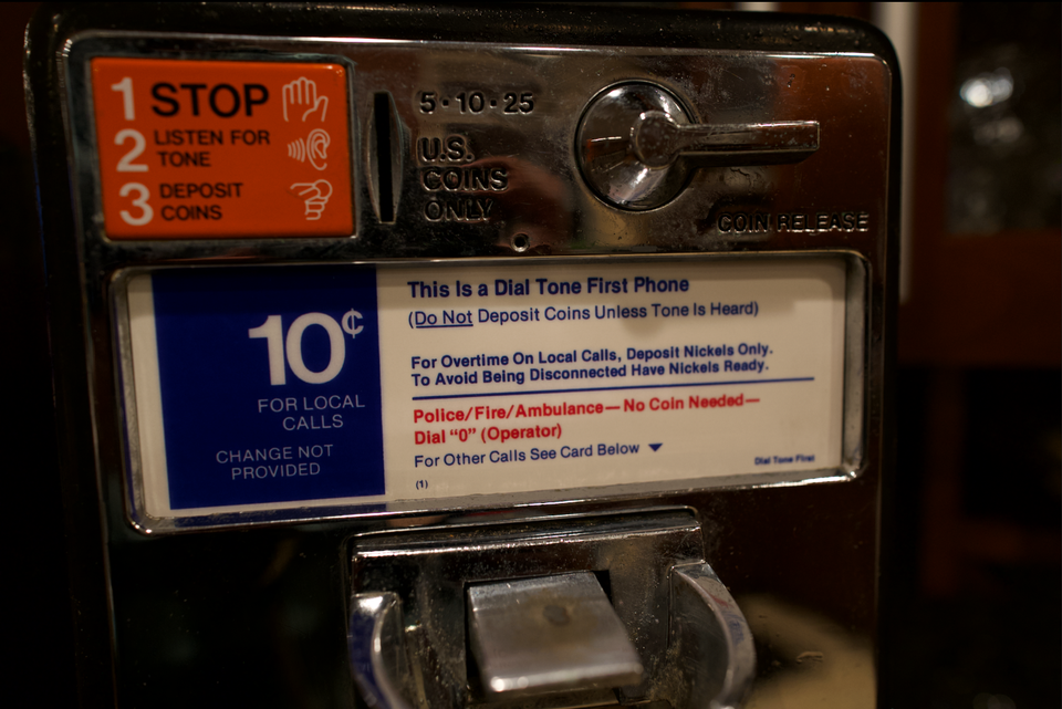 10 Cent Payphone Upper Sign Plastic Placard | eBay