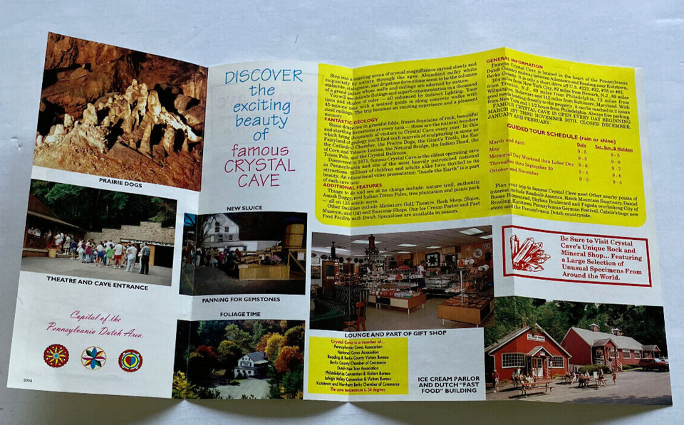 Crystal Cave Kutztown PA vintage brochure pamphlet | eBay
