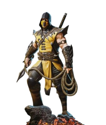 1/24 Resin Figure Model Kit Game Mortal Kombat Scorpion Miniature ...