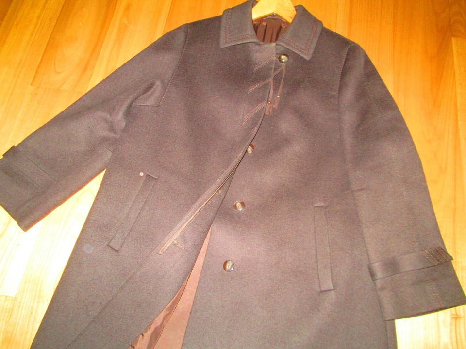 del Mod - REINER SCHURWOLLMANTEL -GRÖßE 42 - DUNKELBRAUN - HÖCHSTE ...