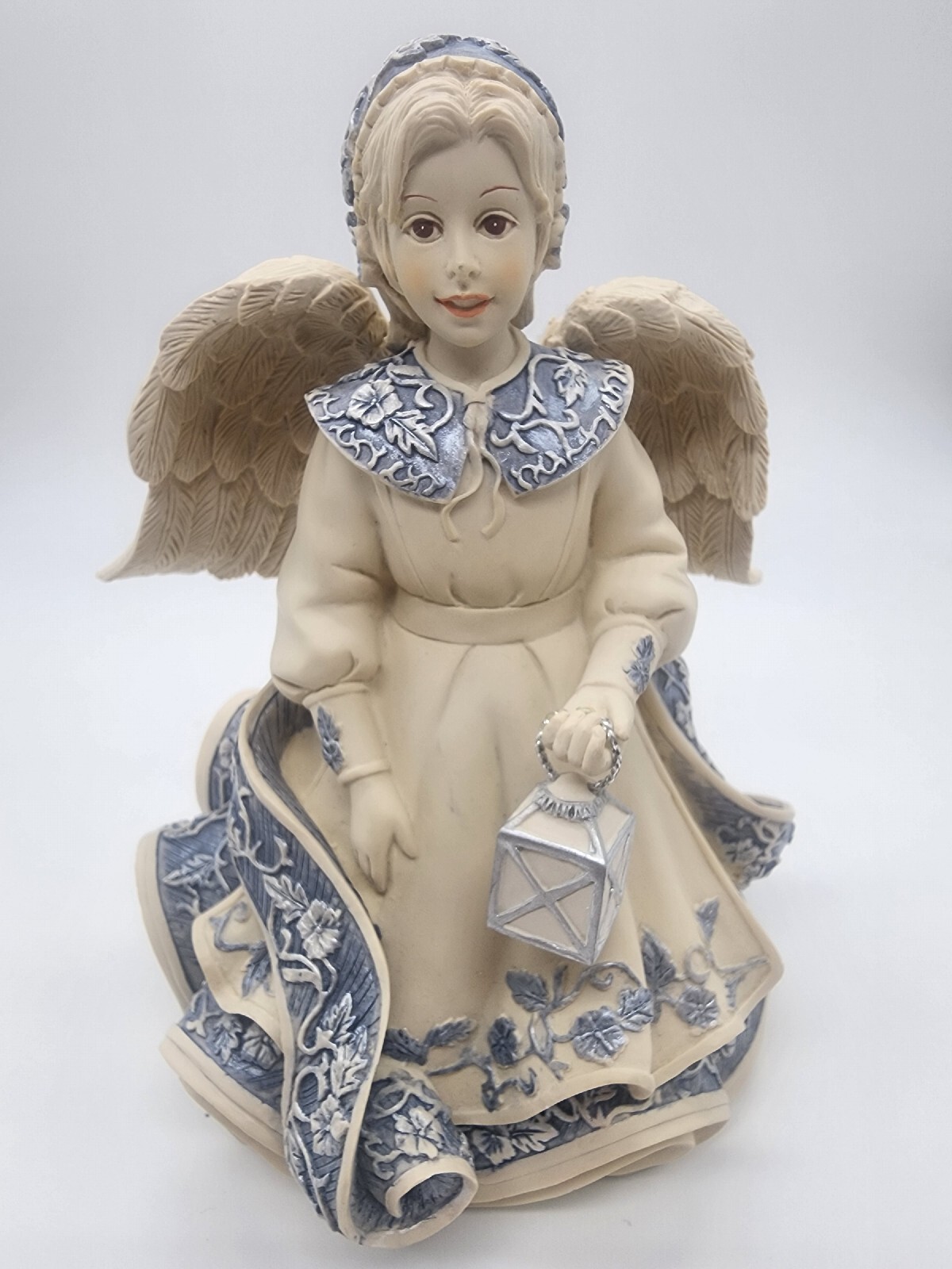 Sarah's Angels Figurine Michelle 2003 Lantern #32038 Blue 6.5x 4 Inches ...
