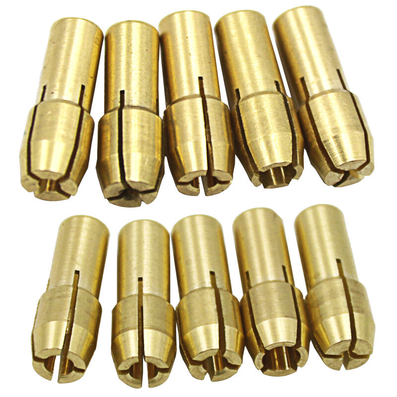 10Pcs Brass Drill Chuck Collet Bits 4.8mm 0.5-3.2mm Shank For Rotary ...