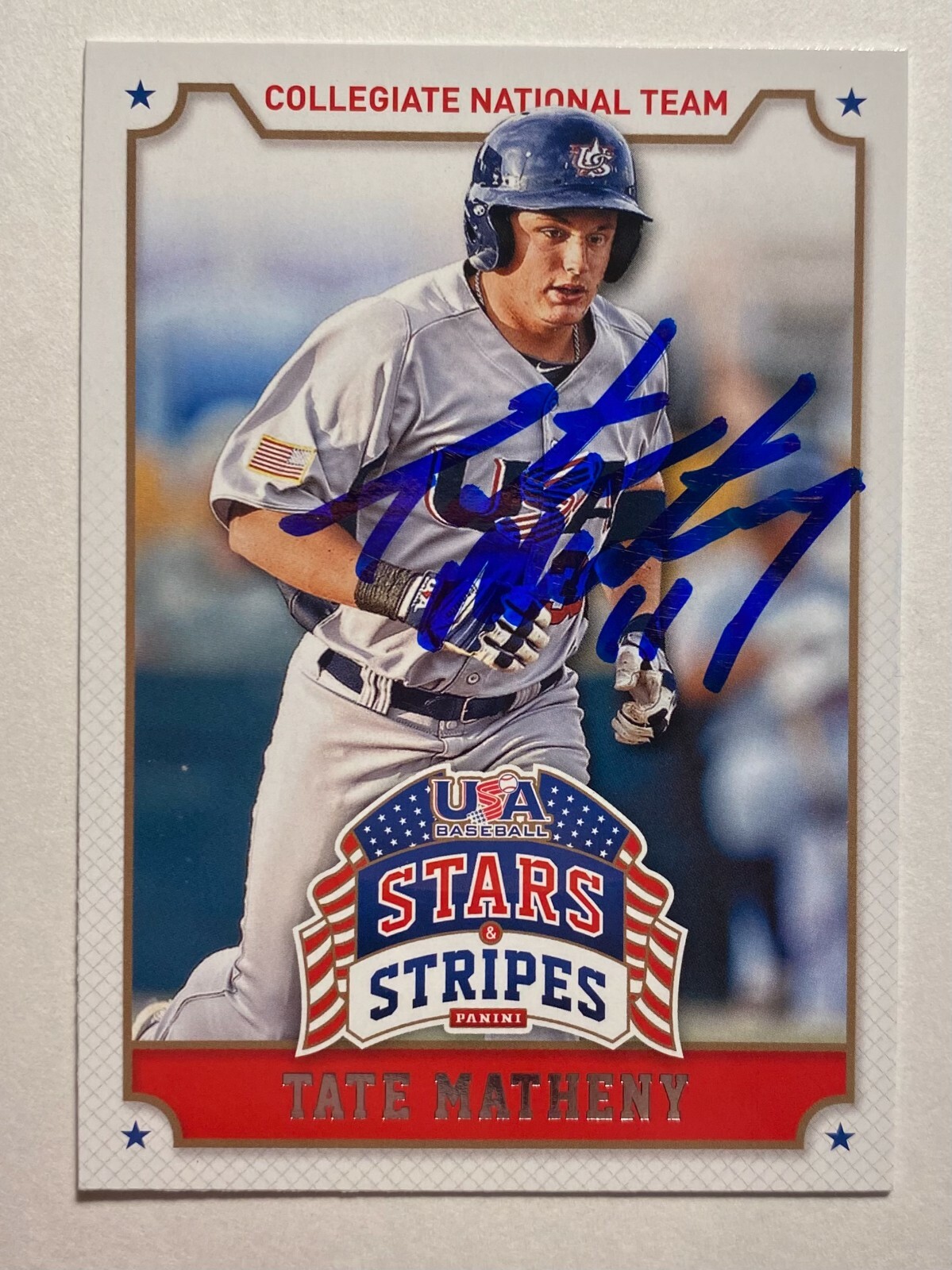 Tate Matheny Signed Panini #89 2015 Card USA Baseball Auto MLB RAD | eBay