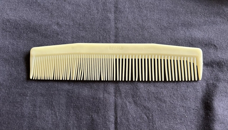 Vintage Fuller Nylon Comb 7.5” Ivory Made in The USA Wide & Narrow ...