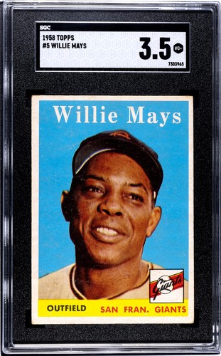 1958 Topps WILLIE MAYS #5 GIANTS HoF VINTAGE SGC 3.5 FAST SHIP Z68 | eBay