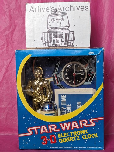 🔵⚪ Vintage Star Wars 3D STAND UP ALARM CLOCK w box working 1982 ⚪🔵 | eBay