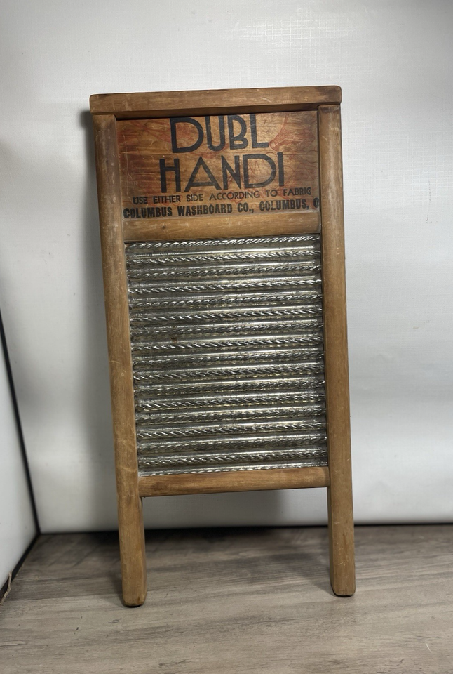 Vintage Dubl Handi Columbus Ohio Washboard Company 18x8.5” FREE ...