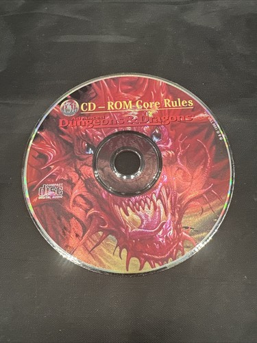 Advanced Dungeons And Dragons CD-ROM Core Rules TSR 1996 Disc Rare ...