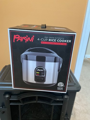 Parini RICE COOKER 4 CUP (Uncooked) - 8 CUP (Cooked) w/ Removable Steam ...