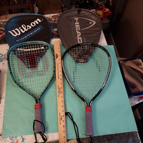 HEAD Fury/Wilson Dimension RACQUETBALL Racket Case Xtra Long. Lot ot 2 ...