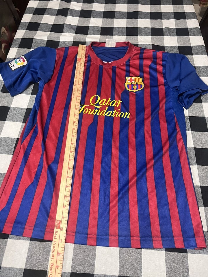FCB Barcelona Unicef Qatar Foundation Soccer Football Jersey Mens Size ...