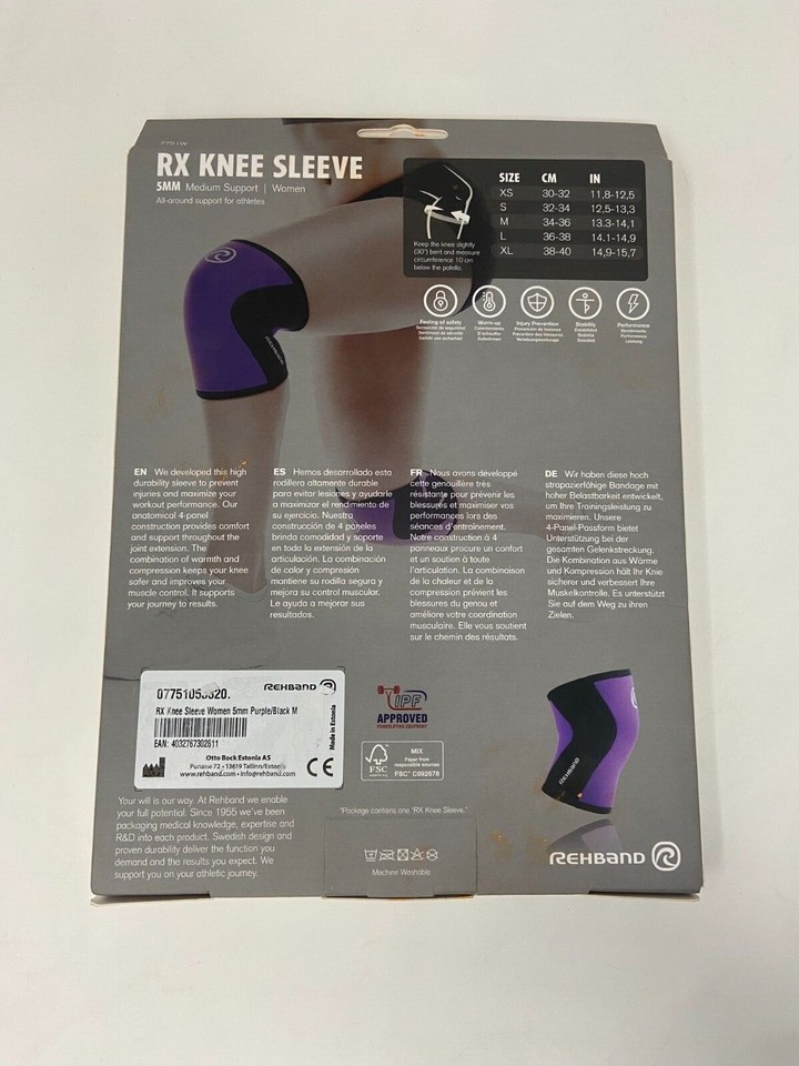 Rehband RX Knee Sleeve #7751W | 5MM Medium Support Women - NWT | eBay