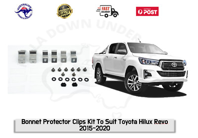 Bonnet Protector Fitting Kit Clips Brackets To Suit Toyota Hilux N80 ...