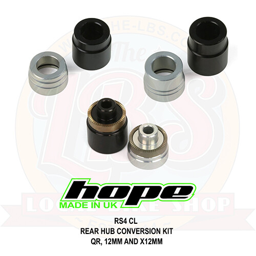 Hope RS4 CL Rear Hub Axle Conversion Kit Adapter QR 12mm x12mm - Brand ...