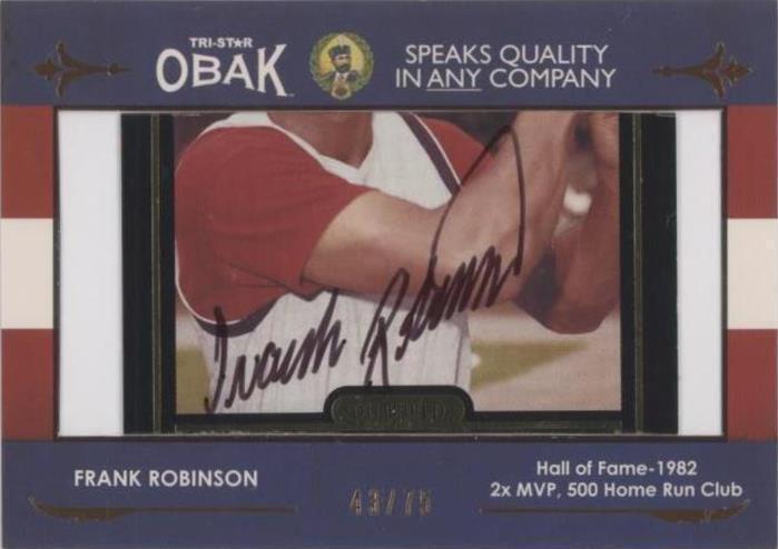2011 TRISTAR Obak - Cut Autographs Frank Robinson Bronze /75 (AU) for ...