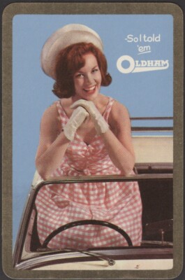Playing Cards Single Card Old * OLDHAM MOTOR CAR BATTERY Advertising ...