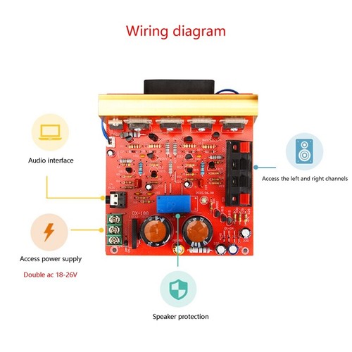 Power Enhancer Audio Board 180W + 180W 2.0 Channel Speaker Vers P8X3 ...