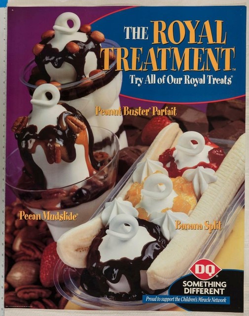 Dairy Queen Poster Royal Treatment Banana Split 22x28 dq2 | eBay