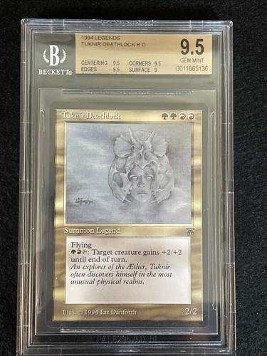 Graded Tuknir Deathlock BGS 9.5 GEM MINT Legends MTG Magic Reserved ...