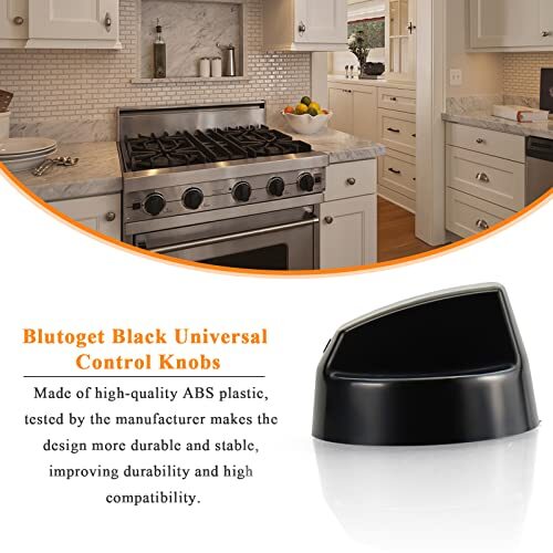 Black Oven Control Switch Knob Premium Replacement Part Pack of 4 12 ...
