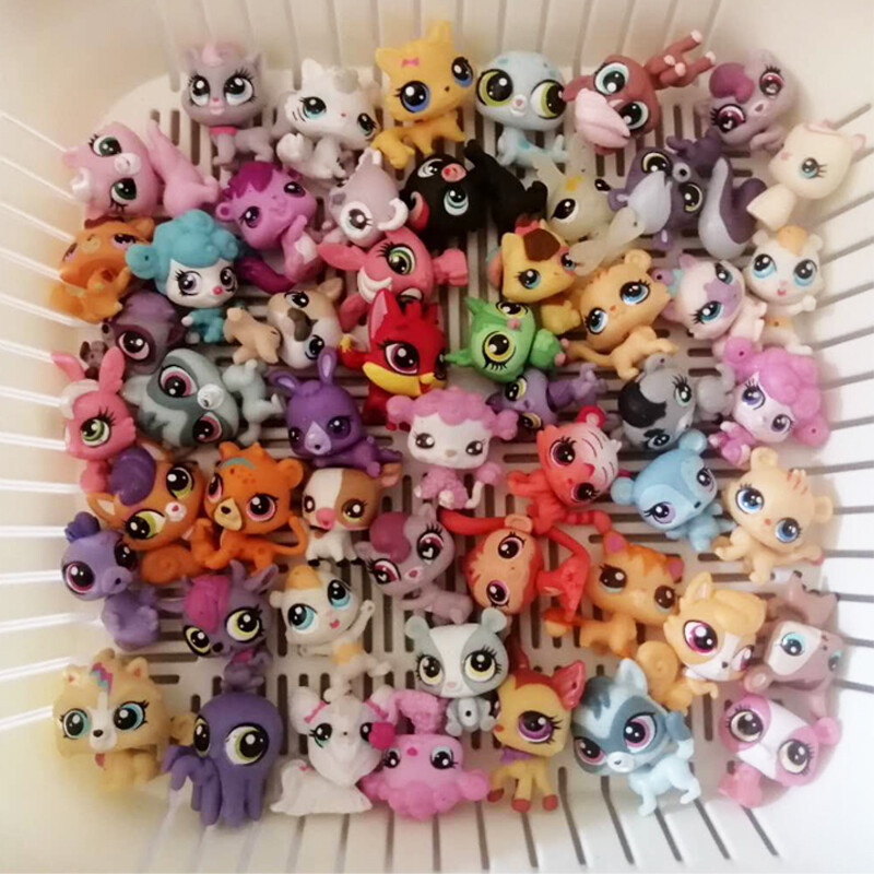 Random Lot 10X 1" Original Littlest Pet Shop Mini LPS Cute Animals ...