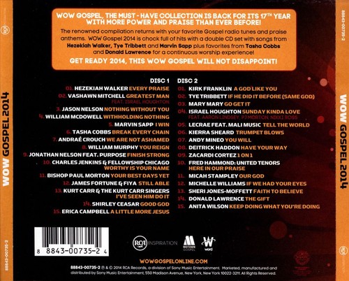 Wow Gospel 2014 by Various (CD, 2014) for sale online | eBay