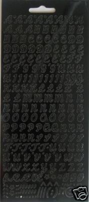 Outline Sticker - Alphabet A-Z & Signs - 1.1083 bk/bk | eBay