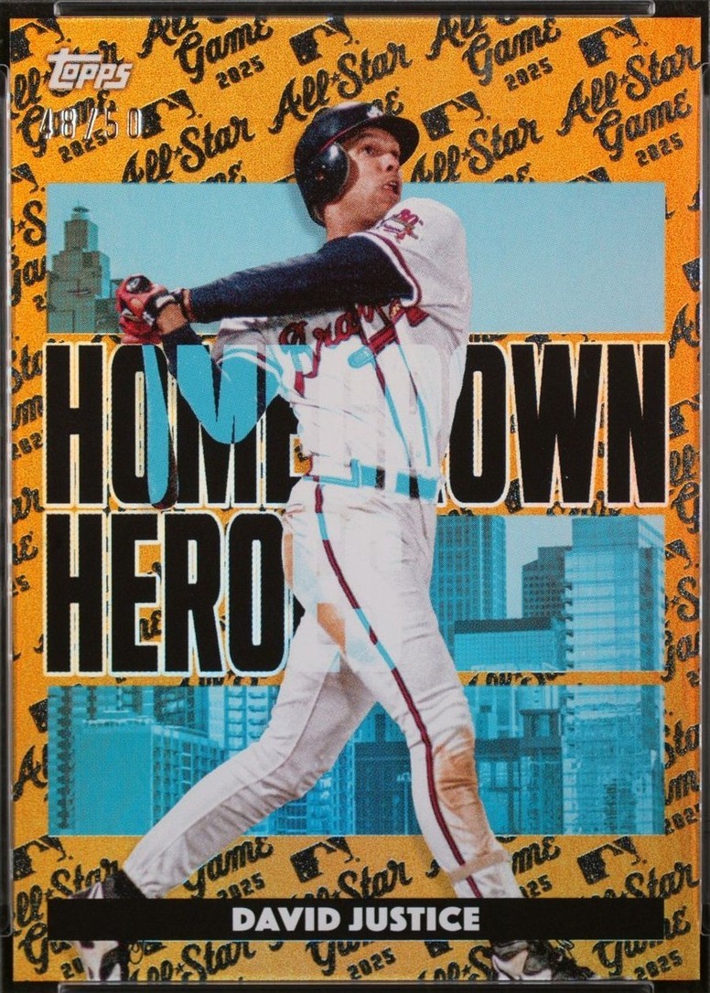 2025 Topps All-Star Game - Home Grown Heroes David Justice #HH-11 Gold ...