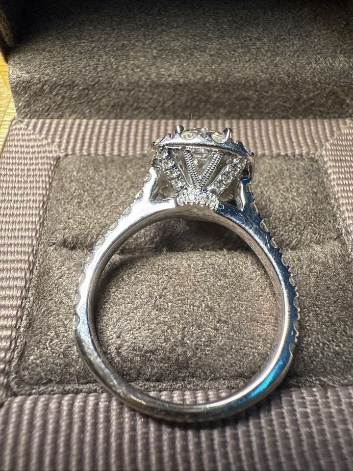 Neil Lane Diamond Engagement Ring 2-3/4ct tw Round-cut 14K White Gold ...