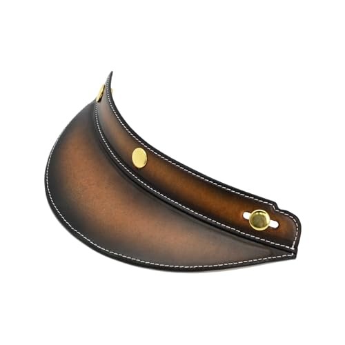Marushin Motorcycle Helmet Optional Vintage Leather Visor Aged Camel ...