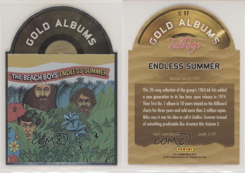 2013 Panini 50th Anniversary Gold Albums The Beach Boys Endless Summer ...