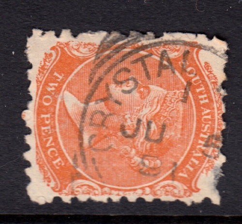 South Australia 'Crystal Brook' SC2 squared circle on 2d. DLR. Index '1 ...